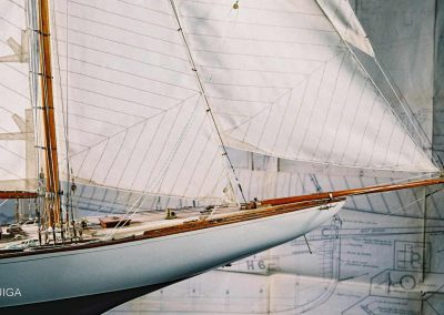 Maquette de Tuiga - Yacht classique | Made in BREIZH